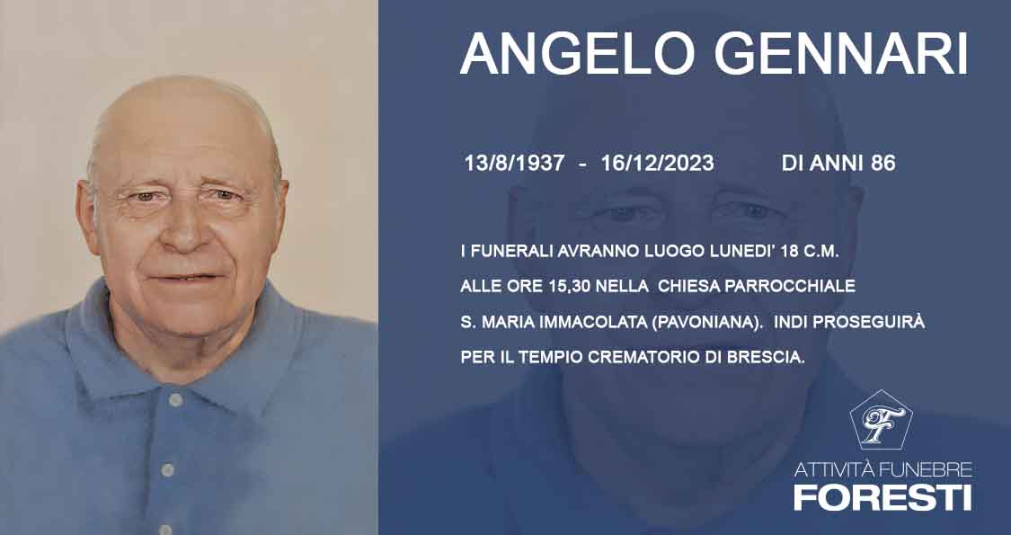 Attività Funebre FORESTI | Annunci | ANGELO GENNARI