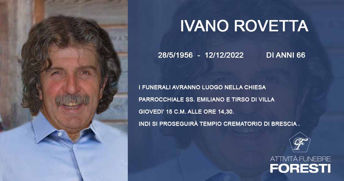 Attività Funebre FORESTI | Annunci | IVANO ROVETTA