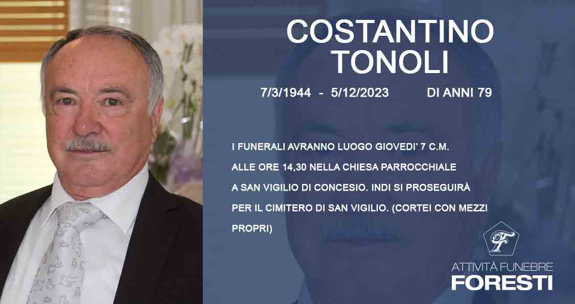 Attività Funebre FORESTI | Annunci | COSTANTINO TONOLI