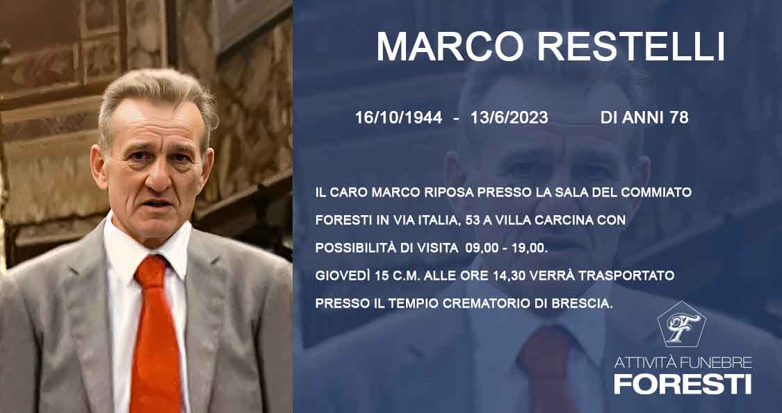 Attività Funebre FORESTI | Annunci | MARCO RESTELLI